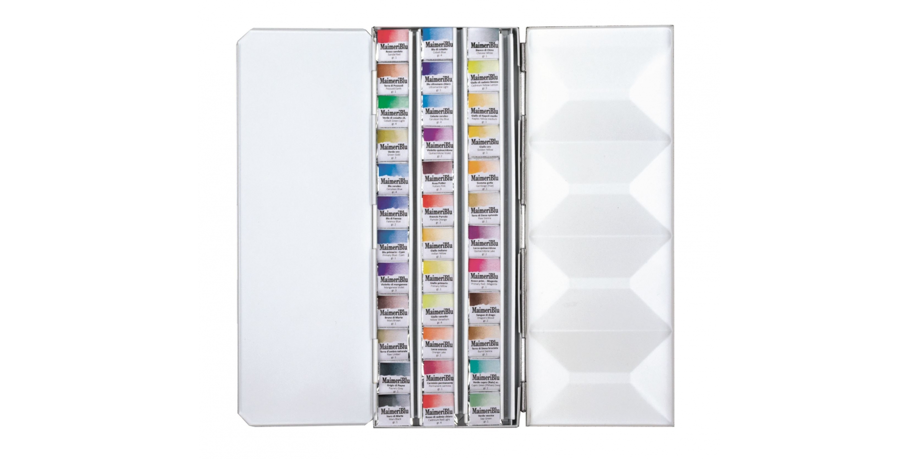 Metal box, silver tinted - Maimeri blu - Watercolour - Categorie - MAIMERI